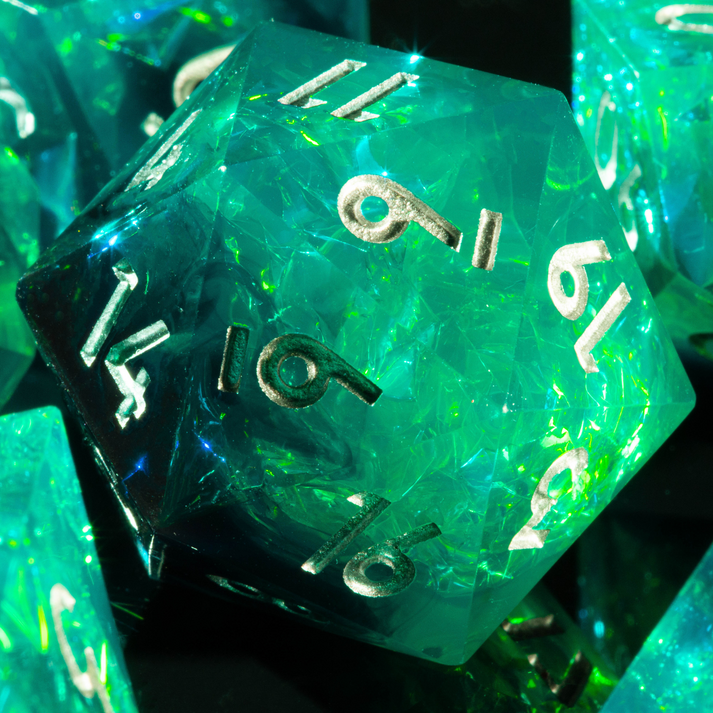 VHS Dice: Surge | TTRPG Resin Dice Set – 1985 Games