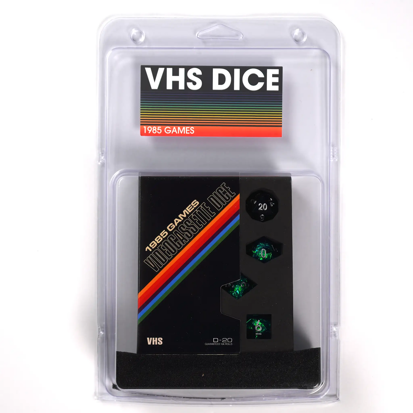 VHS Dice: Surge | TTRPG Resin Dice Set – 1985 Games