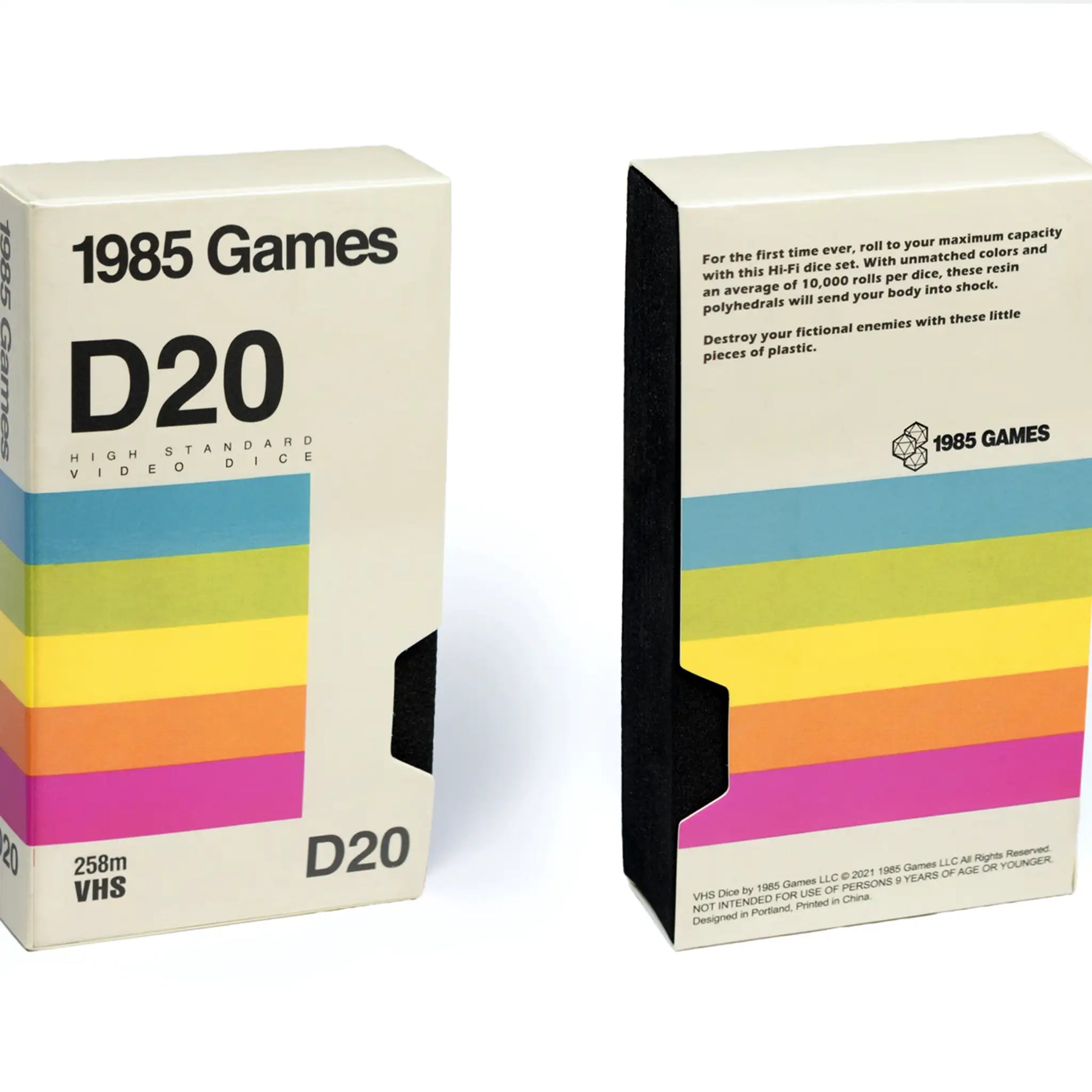 VHS Dice: Ruby Red | TTRPG Resin Dice Set – 1985 Games