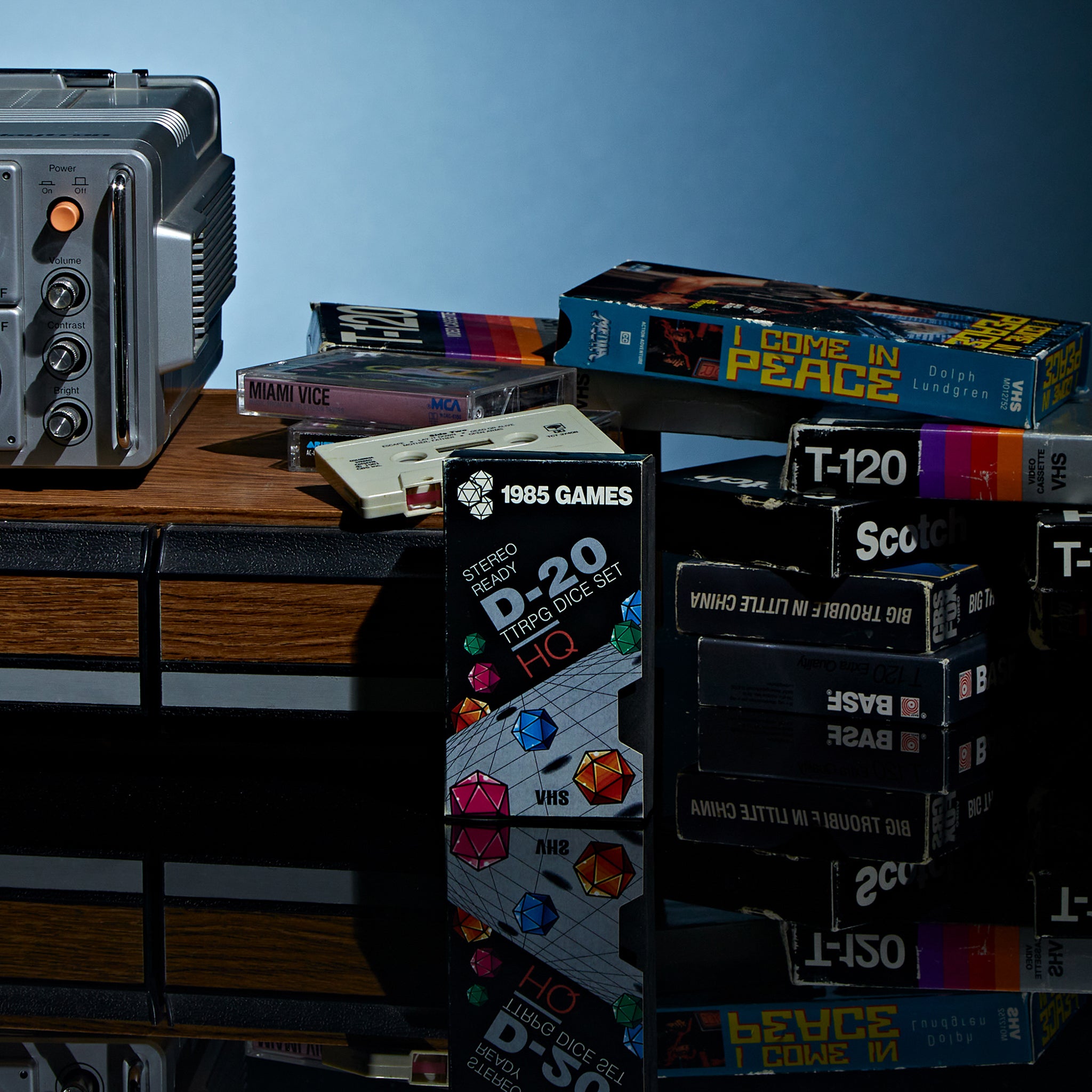 VHS Dice: Plasmic Punch | TTRPG Resin Dice Set – 1985 Games