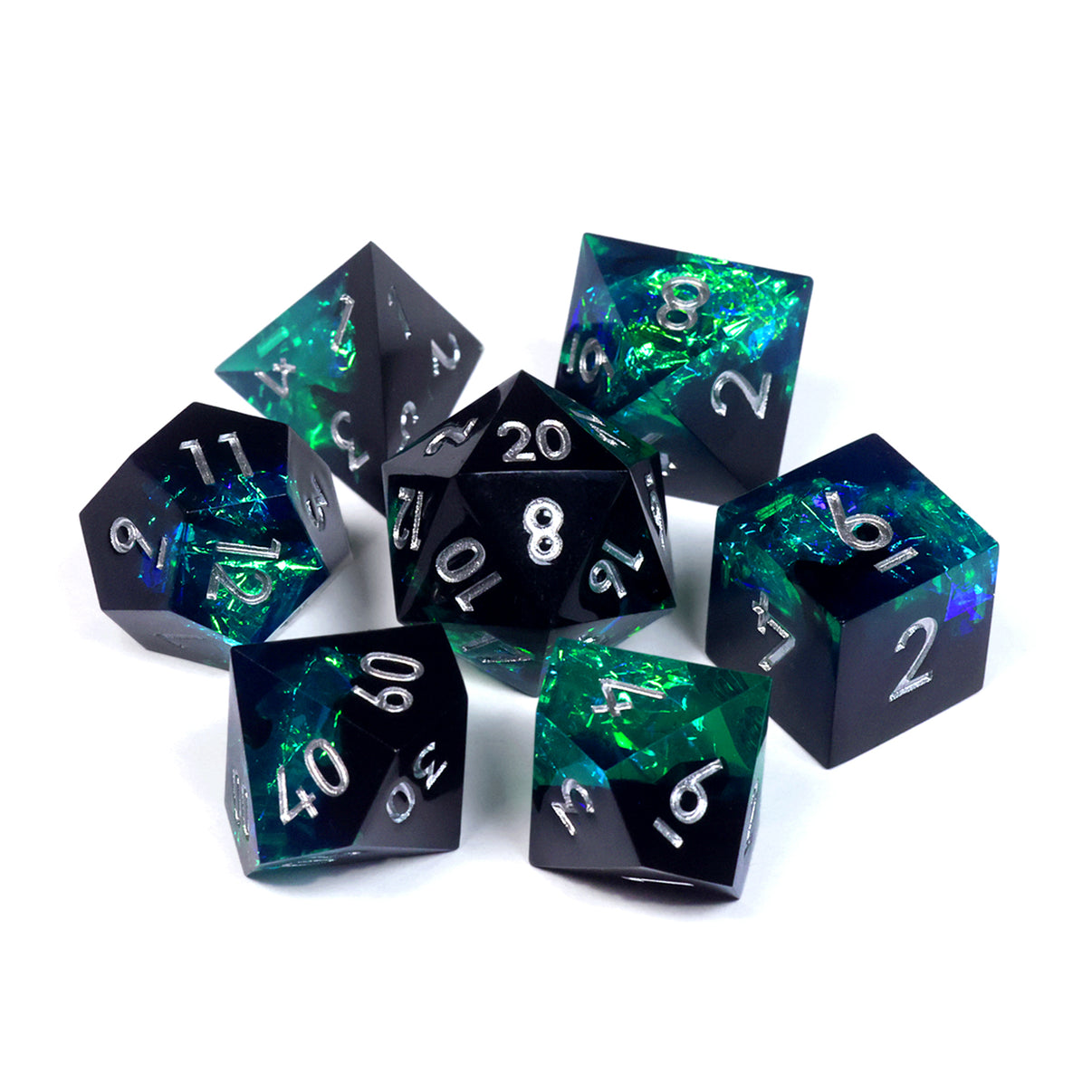 VHS Dice: Surge | TTRPG Resin Gaming Dice Set – 1985 Games