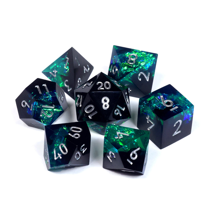 VHS Dice: Surge | TTRPG Resin Gaming Dice Set – 1985 Games
