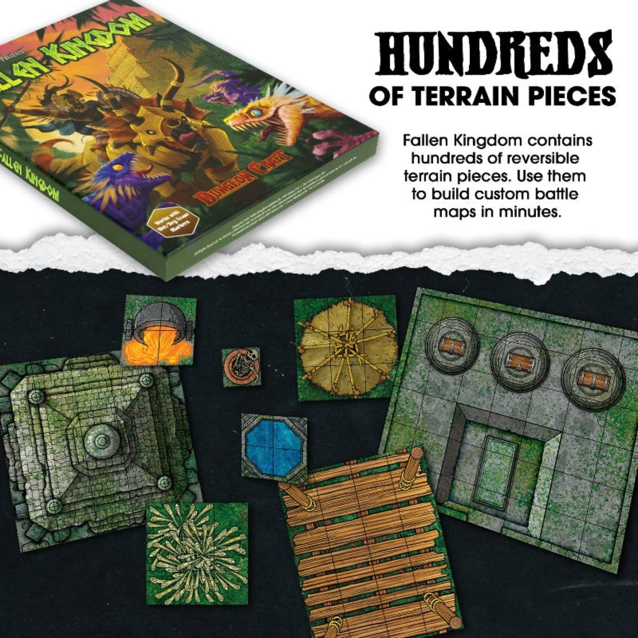 Dungeon Craft: Fallen Kingdom | TTRPG Terrain Map Titles – 1985 Games