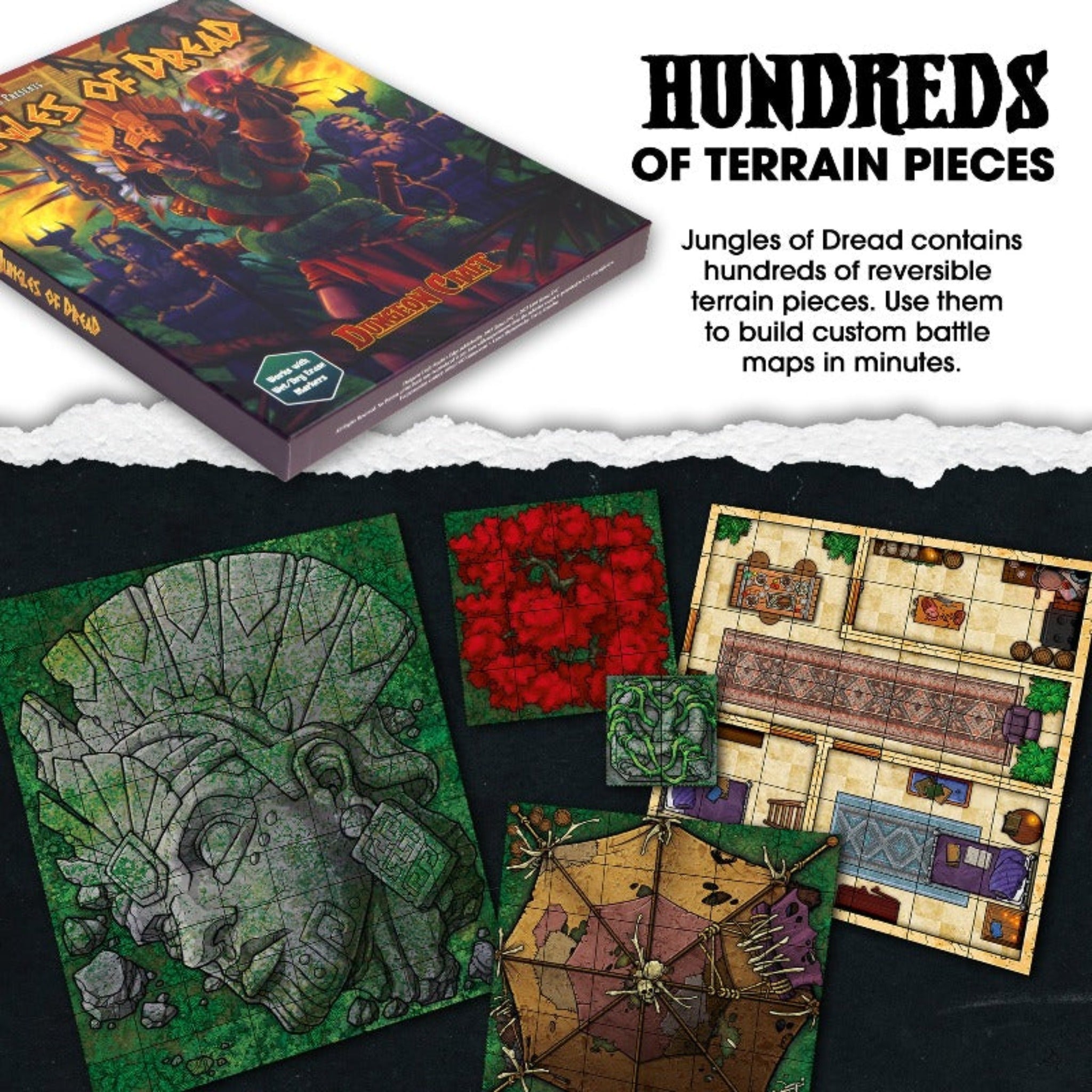 Dungeon Craft: Jungles of Dread | TTRPG Terrain Map Titles – 1985 Games